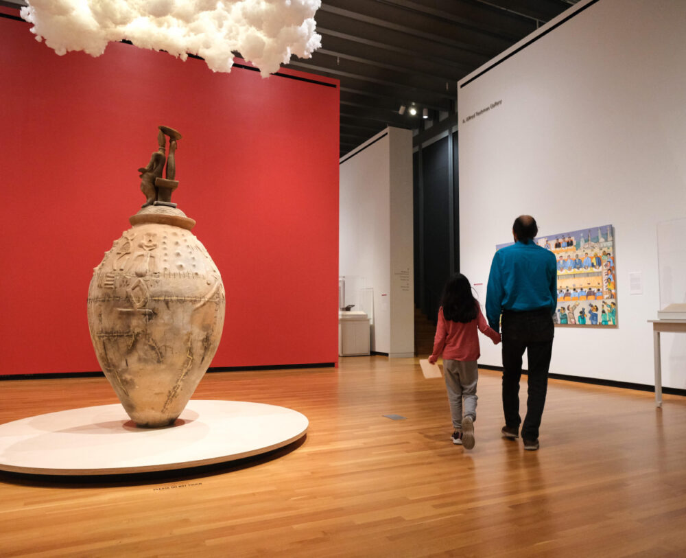 Fang ding (“square tripod” cooking vessel) with taotie mask and gui ...